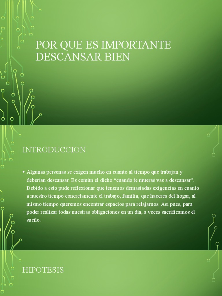Por Que Es Importante Descansar Bien | PDF | Dormir | Hormona de crecimiento