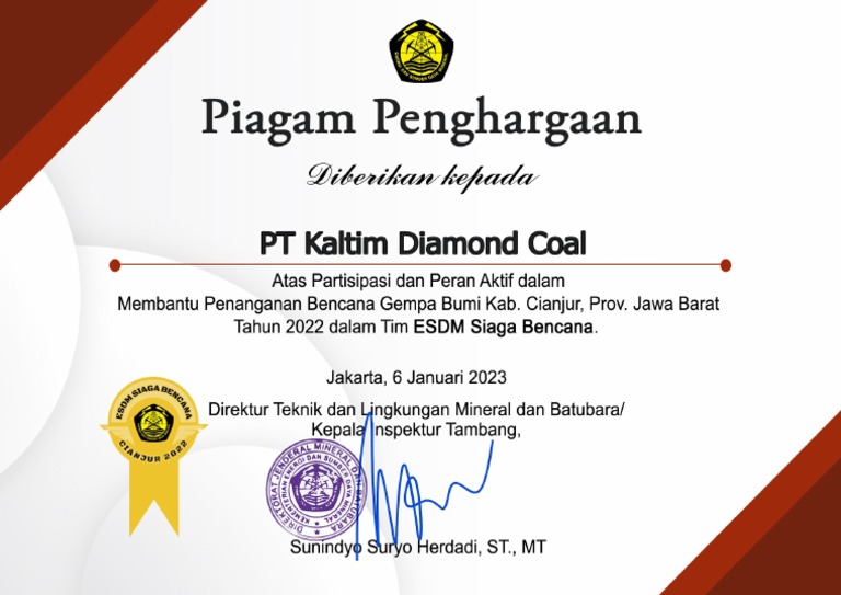 Induk 0 - 100PT Kaltim Diamond Coal | PDF