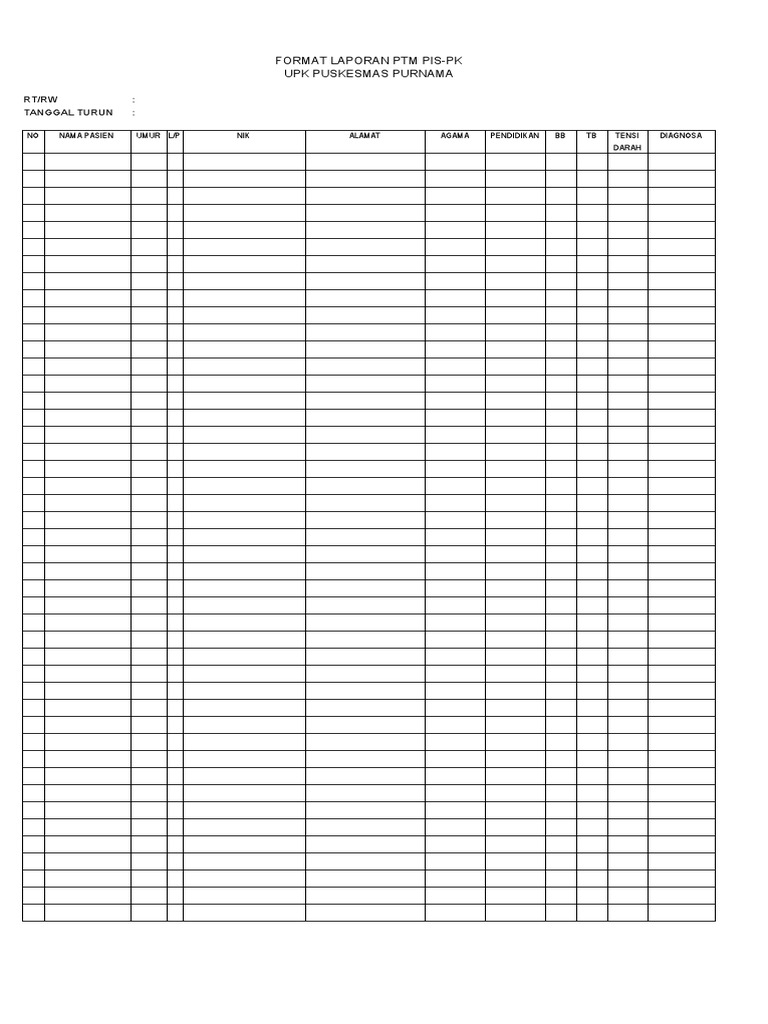Format PTM Pis-Pk | PDF
