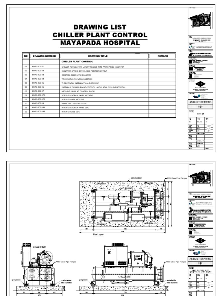 Asbuilt Drawing MHTG JCI Chiller 8-9-2022 | PDF | Electrical ...