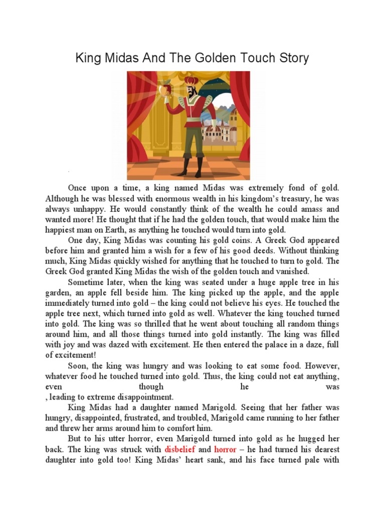 King Midas and The Golden Touch Story | PDF