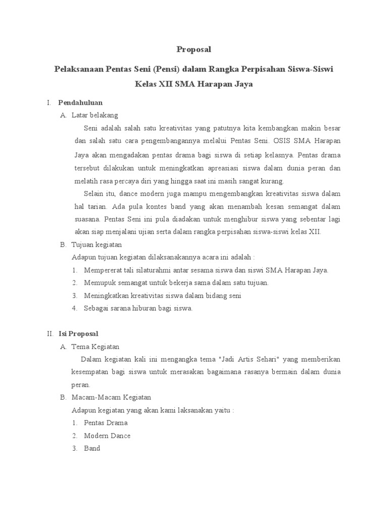 Contoh Proposal Kegiatan | PDF