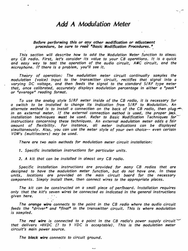 Add Modulation Meter 148 | PDF | Equipment | Electrical Engineering