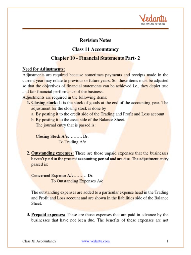 Class 11 Accountancy Ch 10 Notes | PDF | Depreciation | Debits And Credits