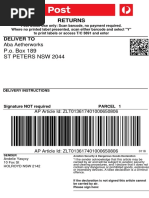 Courier Declaration Format For Non Commercial Value | PDF