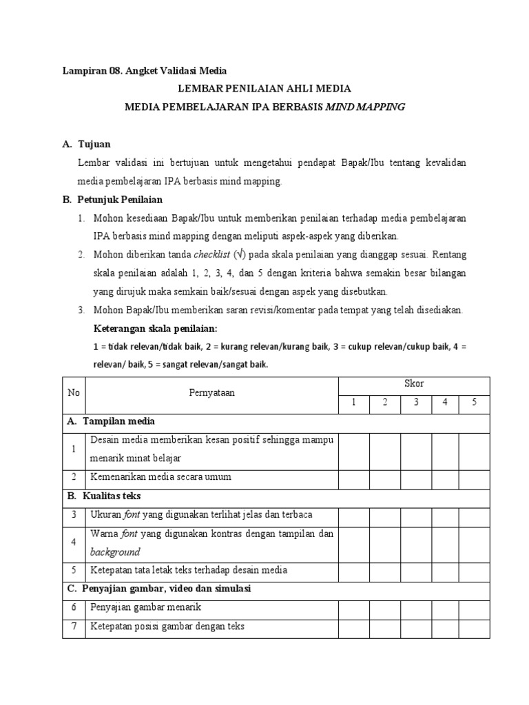 Validasi Media Pembelajaran IPA | PDF | Karier & Perkembangan