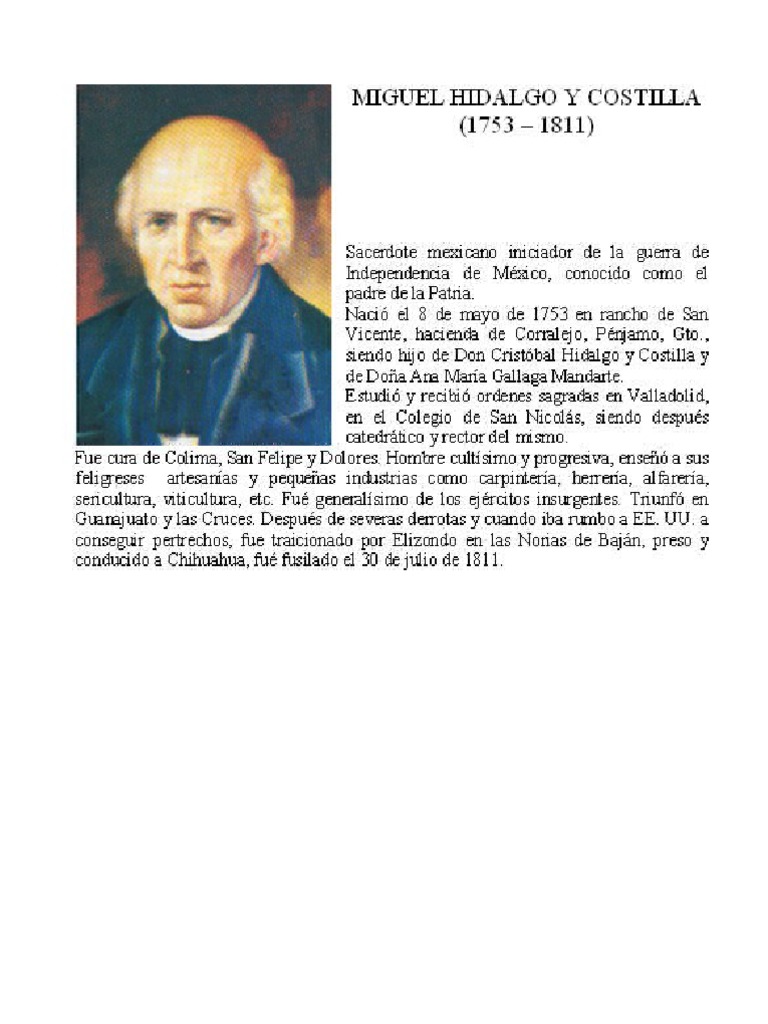 Miguel Hidalgo y Costilla | PDF