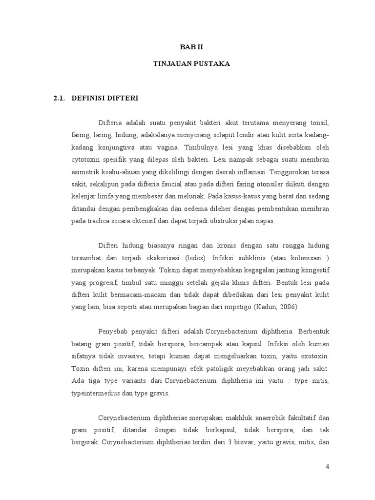 BAB II Makalah Difteri | PDF