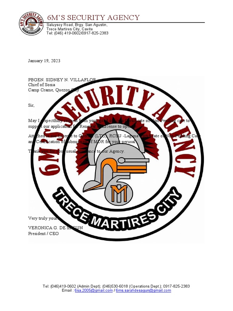 Letter For LTO Renwal | PDF | Finance & Money Management | Technology ...