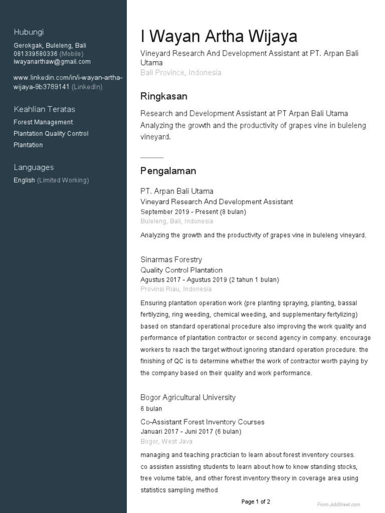 Vineyard Research at PT Arpan Bali | PDF | Vineyard | Forestry