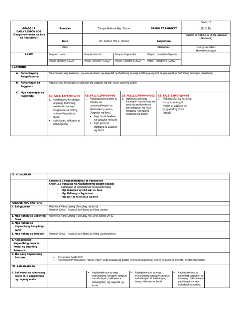 5 Pagsulat NG Buod | PDF
