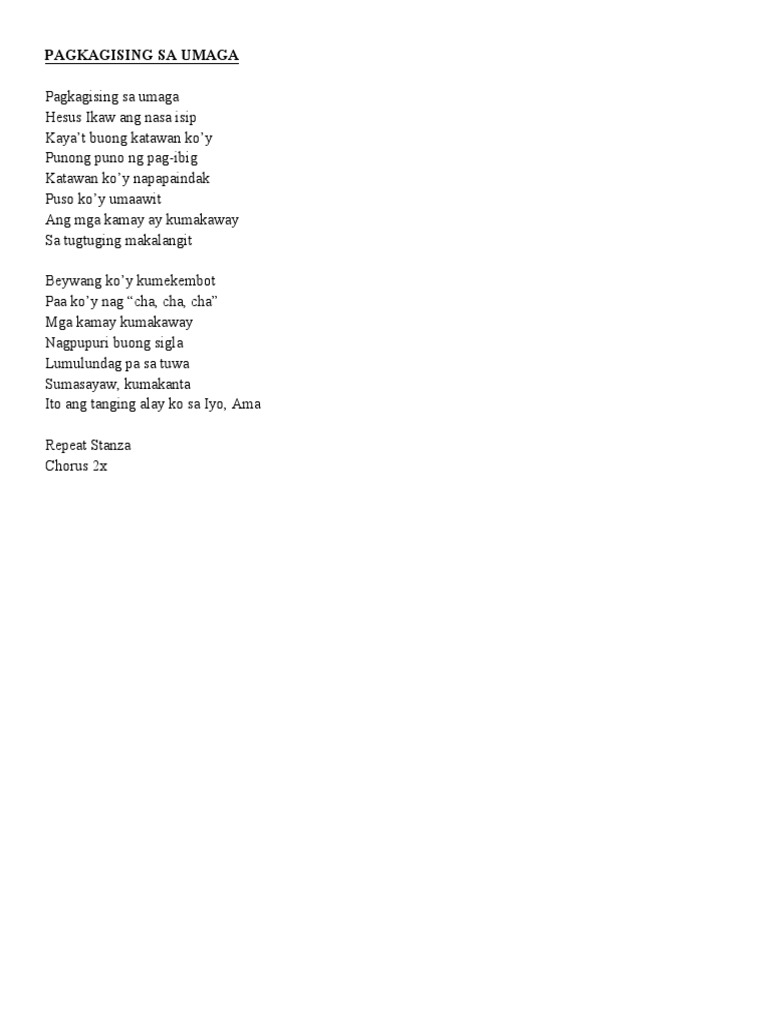 Pagkagising Sa Umaga | PDF Pagkagising Sa Umaga | PDF