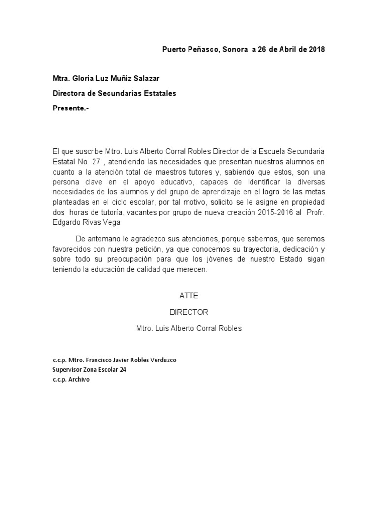 Solicitud de Tutorias E. | PDF