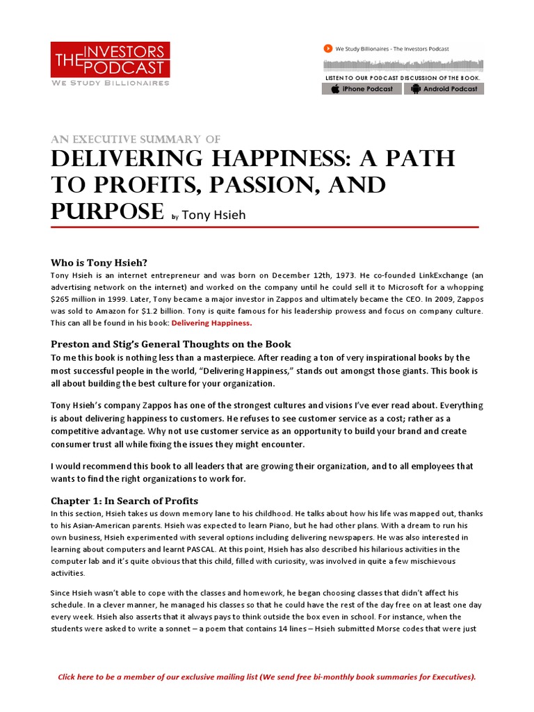 Delivering Happiness NEW | PDF | Zappos
