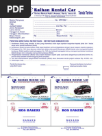 Contoh Kwitansi Rental Mobil | PDF