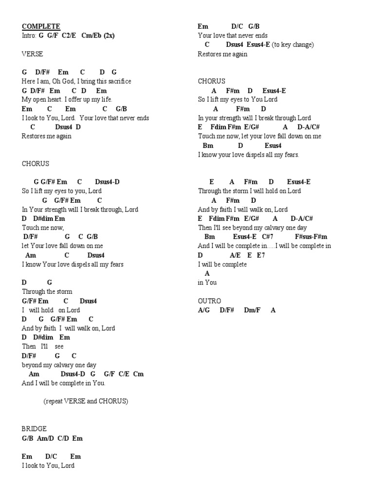 COMPLETE | PDF | Song Structure | Performing Arts