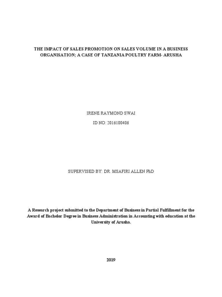 Sales Promotion Impact on Poultry Sales | PDF | Sampling (Statistics ...