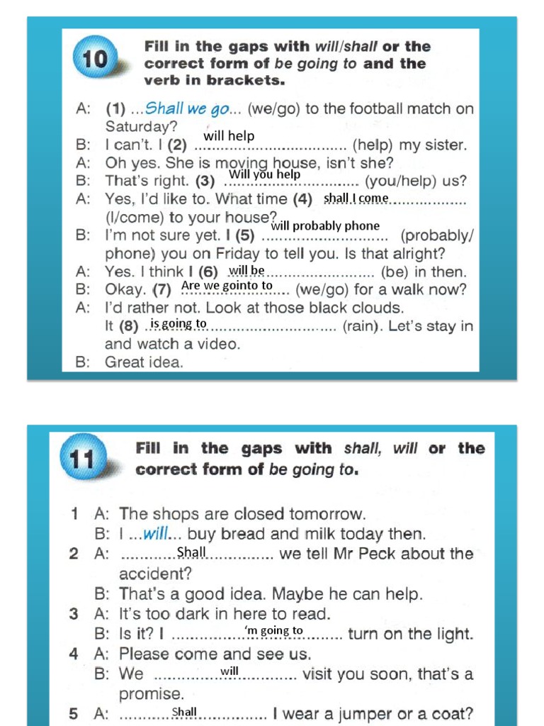 Be Going To Activities | PDF