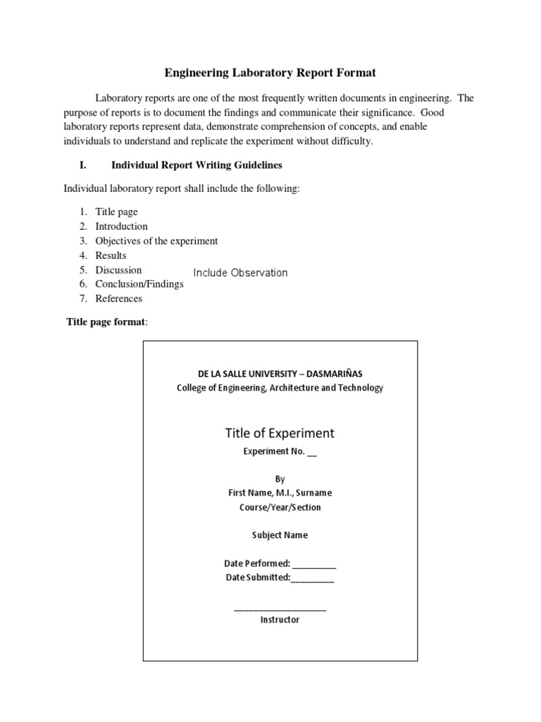Laboratory Report Format and Grading Rubric | PDF | Experiment | Understanding