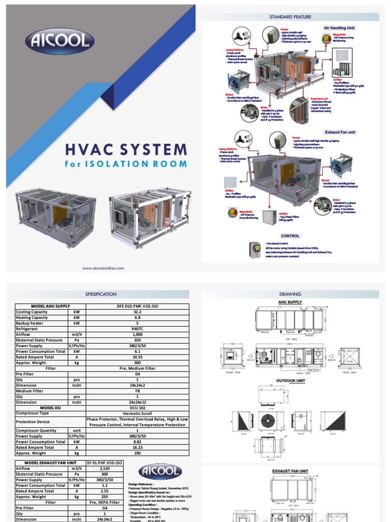 Ahu-Isolation Room Catalogue | PDF | Physical Quantities | Manufactured Goods