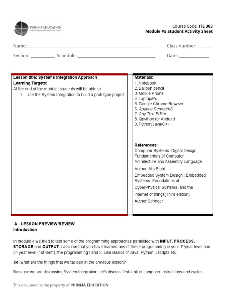 Sas#5 - Ite 303-Sia | PDF | Computer Programming | Information
