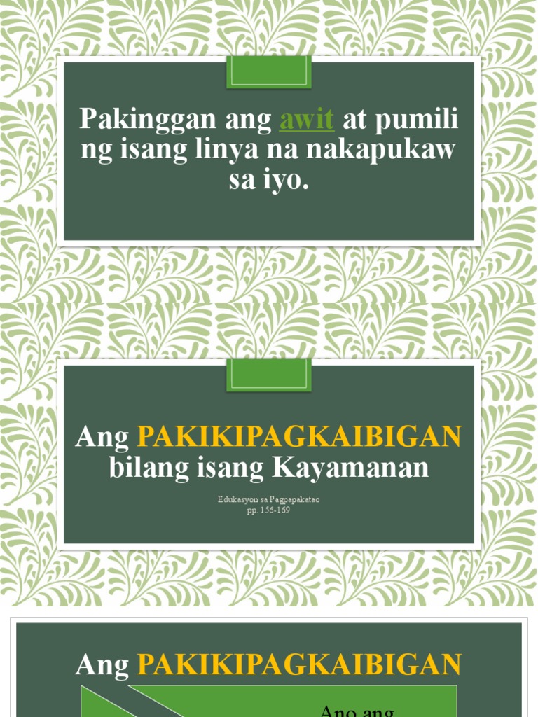 Ang PAKIKIPAGKAIBIGAN Bilang Isang Kayamanan | PDF