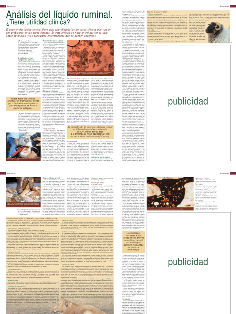 Análisis Clínico del Líquido Ruminal | PDF | Rumiante | Química