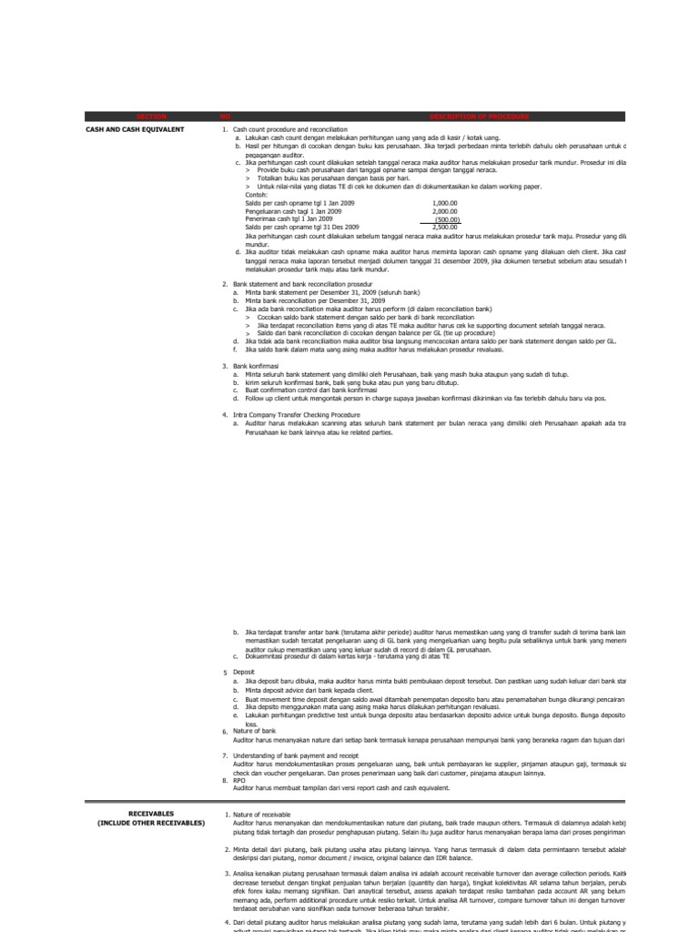 Prosedur Audit | PDF