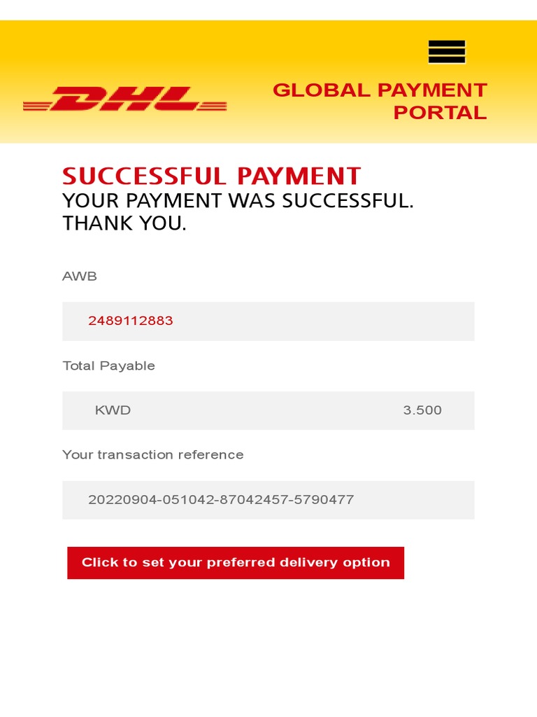 DHL Global Payment Portal | PDF