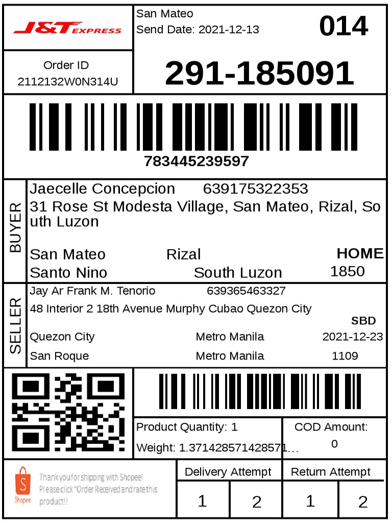 Delivery and Return Details Summary | PDF