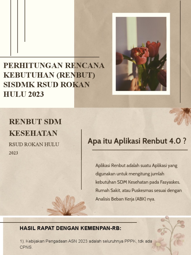 Perhitungan Renbut SDM RSUD 2023 | PDF
