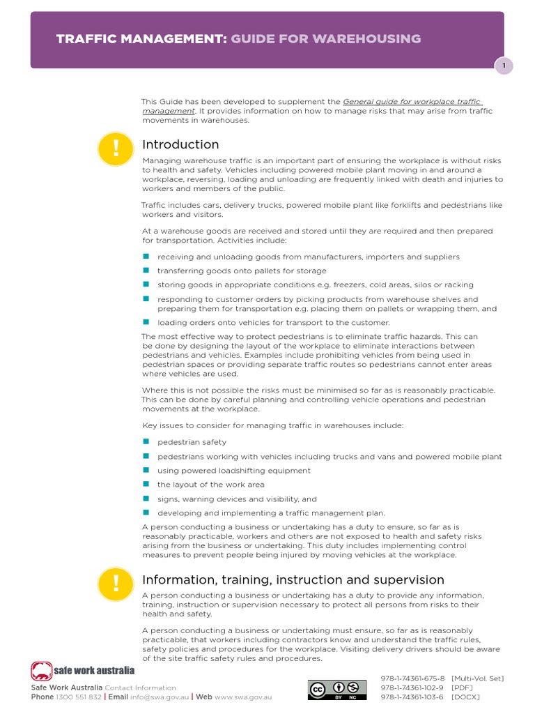 Traffic Management Guide Warehousing | PDF | Warehouse | Forklift