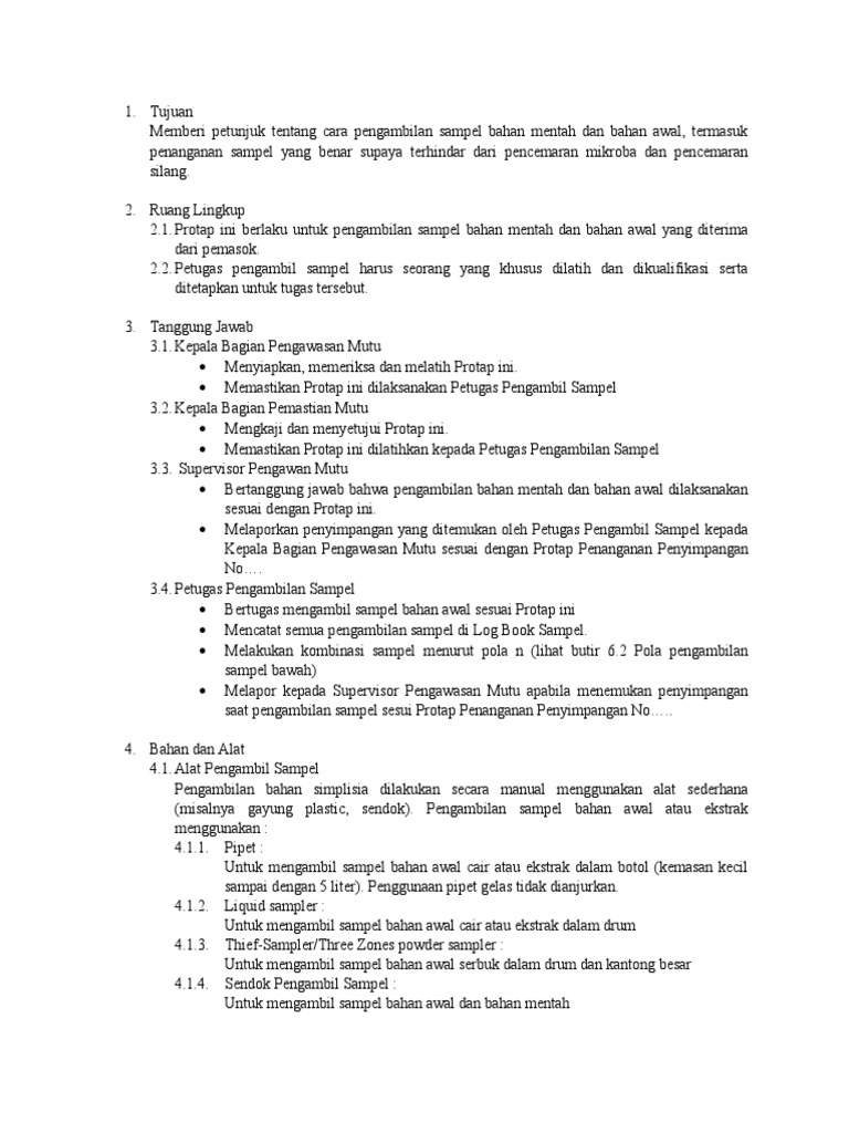 Case Pengambilan Sample Bahan | PDF