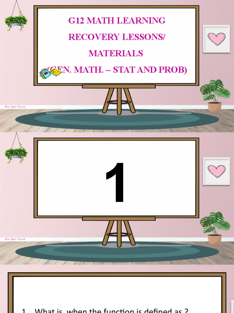 g12 Math Learning Recovery Lessons Part I | PDF | Function (Mathematics ...