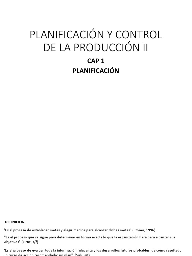 Cap 1 I 2121 | PDF | Planificación | Gestión estratégica