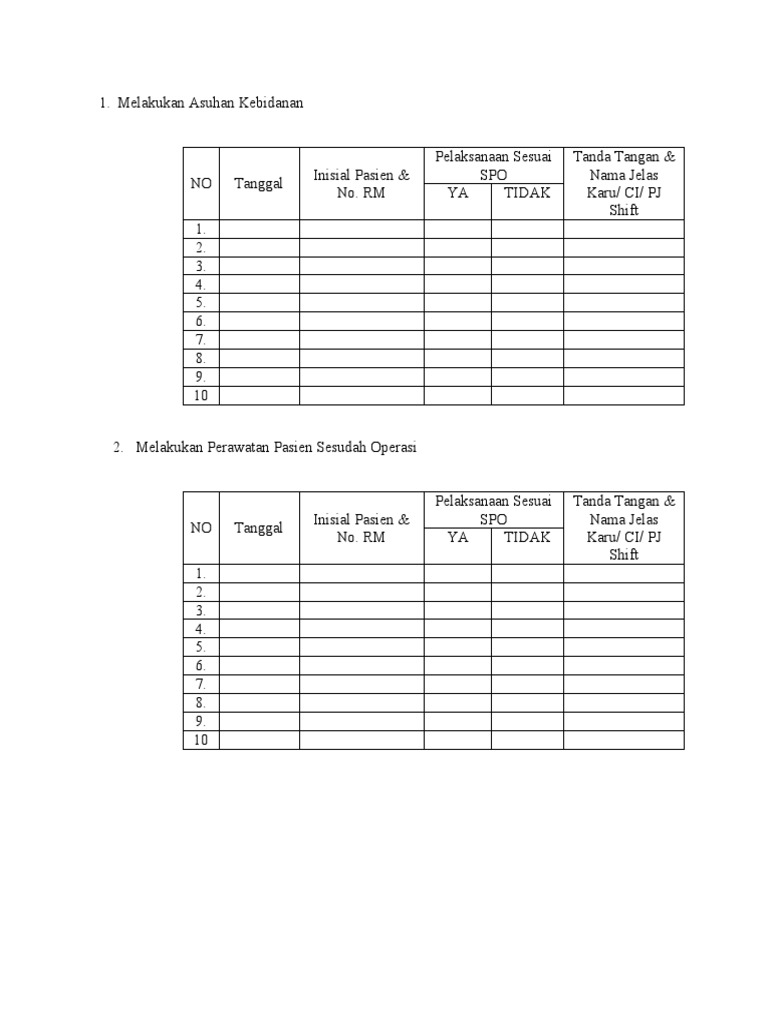 Logbook Bidan PK 2 | PDF