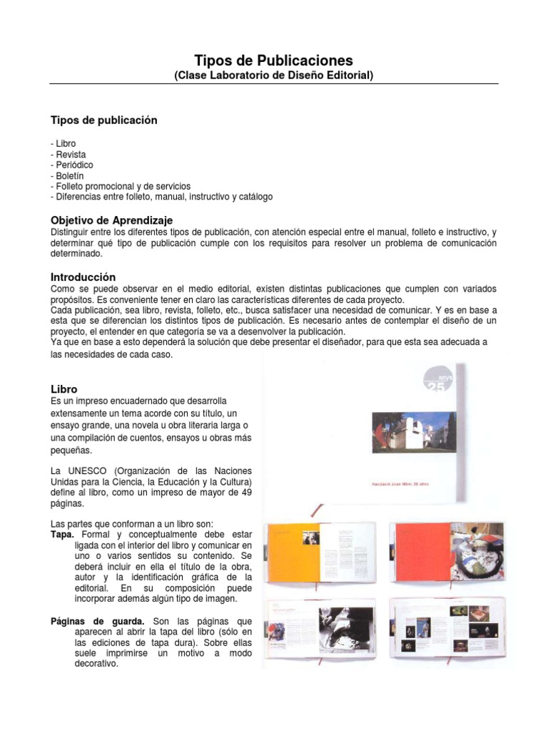 Clase Publicaciones | PDF | Libros | Publicación
