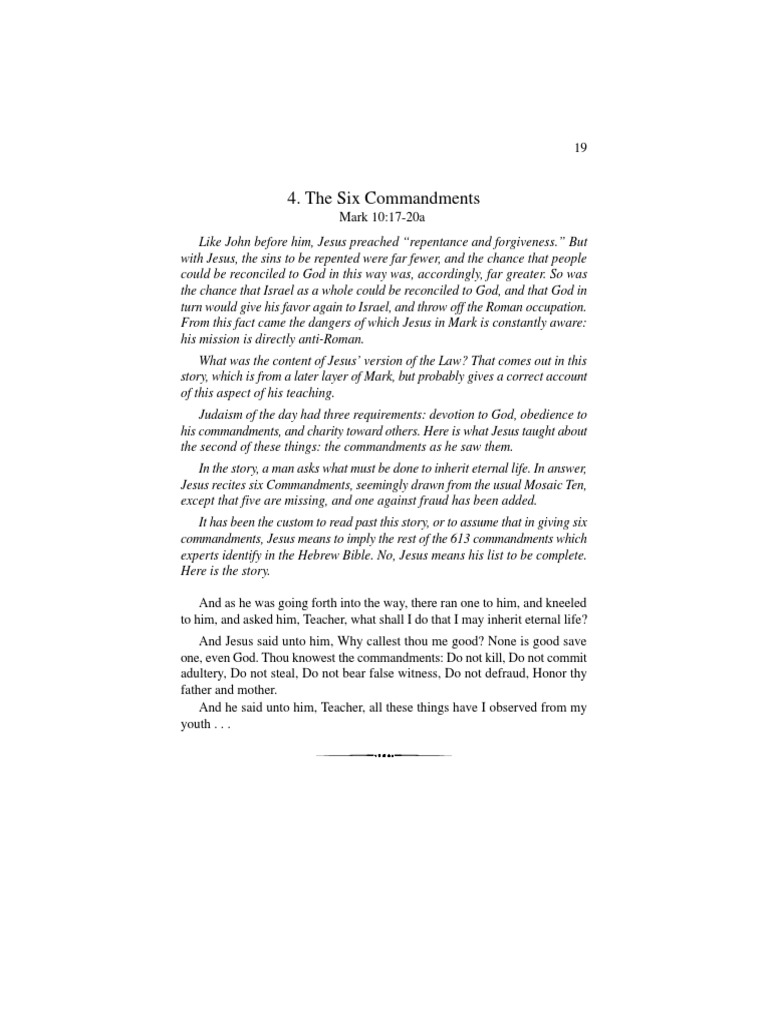 The New Commandments | PDF | Ten Commandments | Jesus