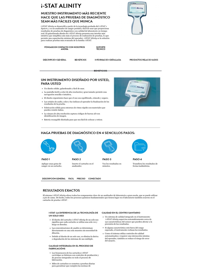 i-STAT Alinity - Análisis de Diagnóstico Inmediato - Abbott | PDF ...