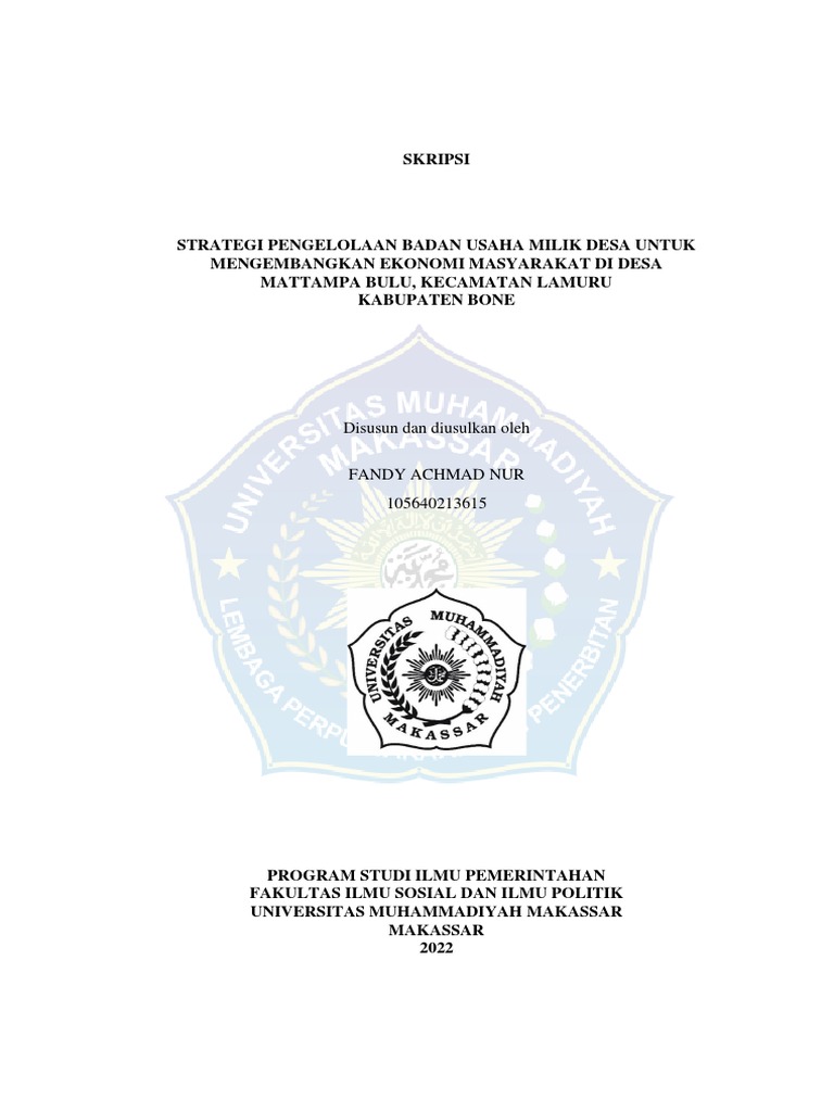 Fandy Ahmad - Bumdes | PDF | Ilmu Sosial