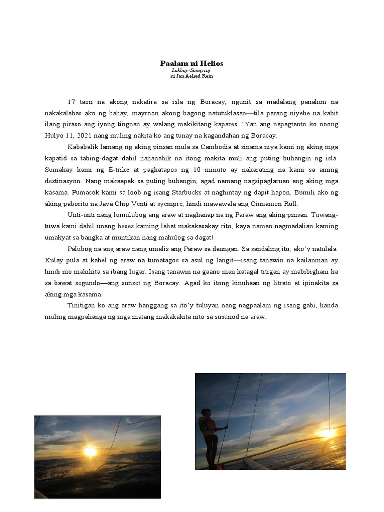 Lakbay Sanaysay | PDF