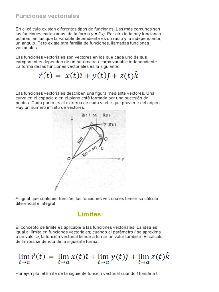 Funciones Vectoriales - Diario de Cálculo Vectorial | PDF | Vector Euclidiano | Velocidad