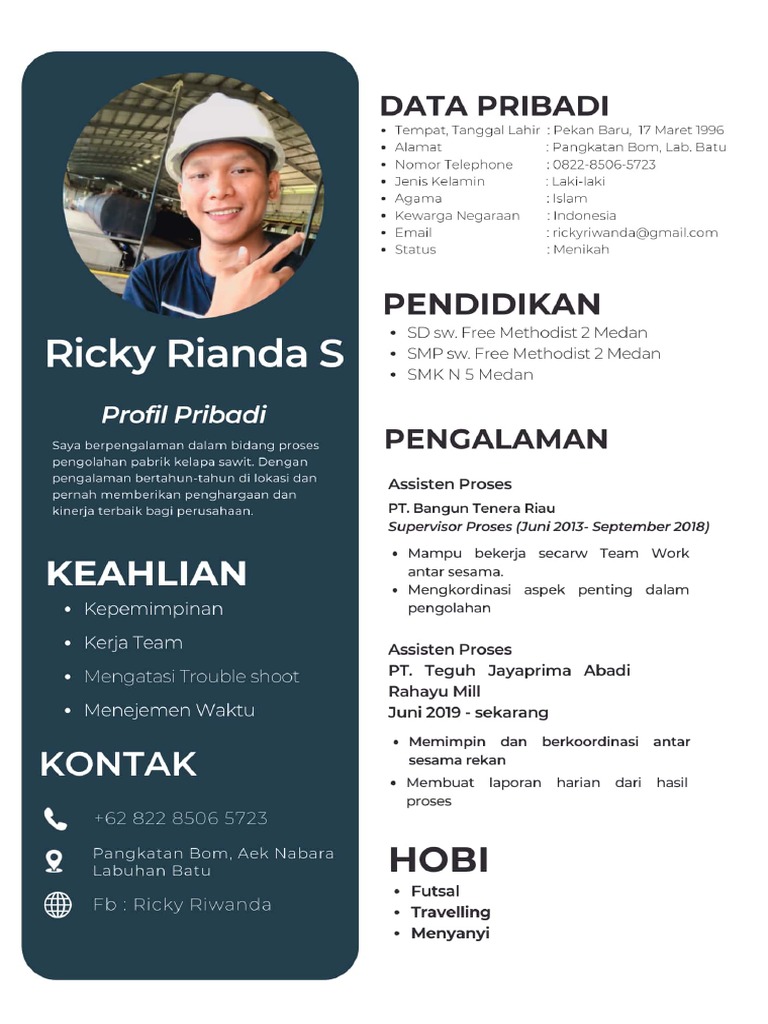 Cv. Ricky Staff Proses | PDF
