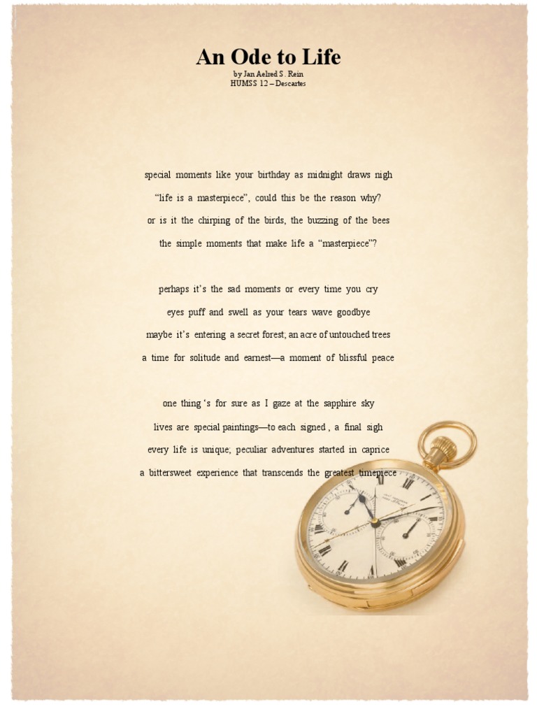 Ode to Life: Celebrating Existence | PDF | Art