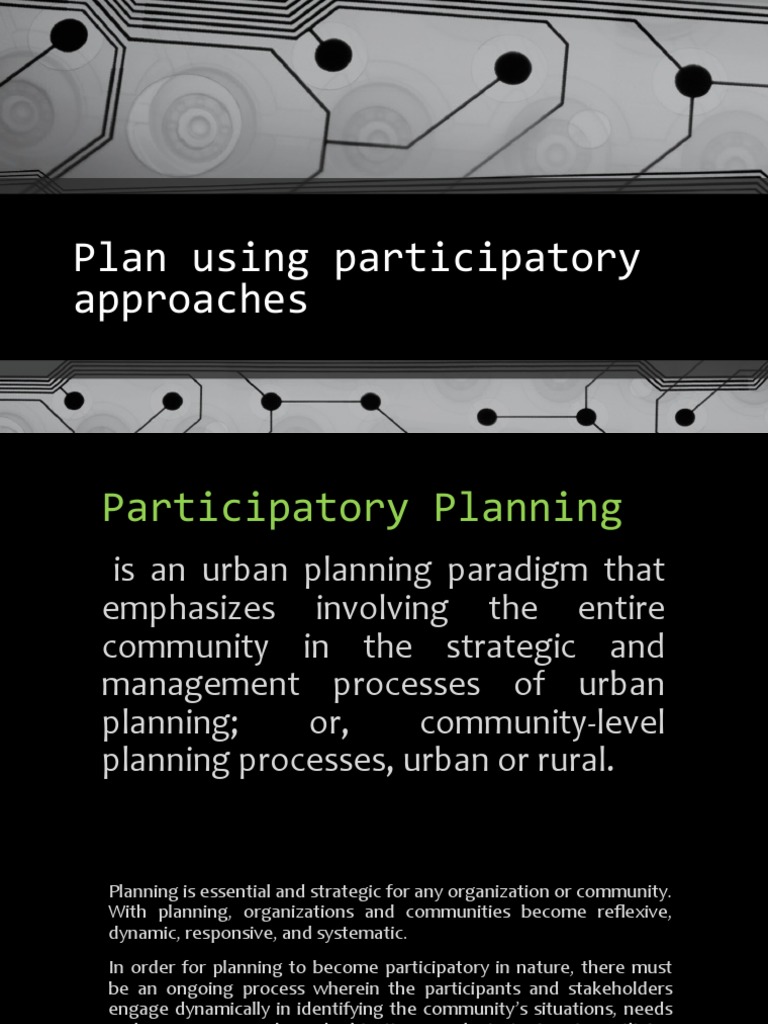 Plan Using Participatory Approaches Airathel | PDF | Community ...