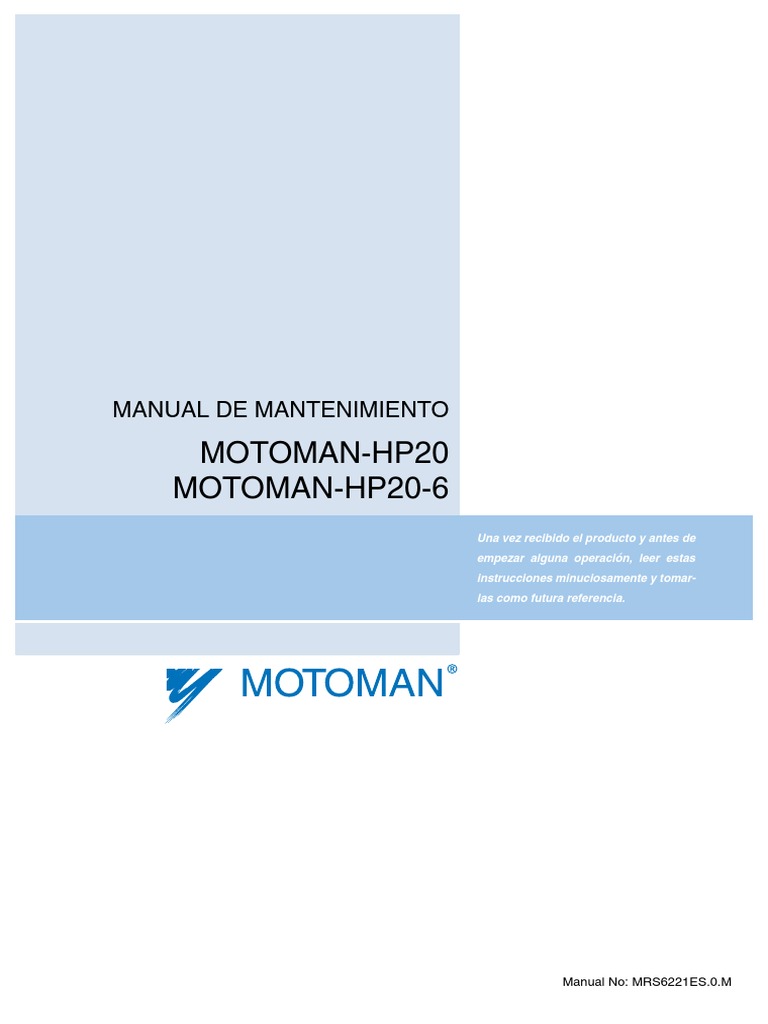 YASKAWA Manual de Mantenimiento HP6 y HP20 | PDF | Engranaje | Tornillo