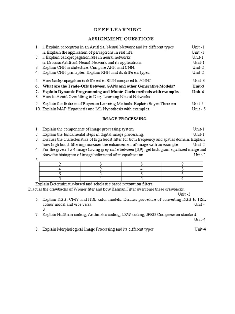 Assignment Questions | PDF | Artificial Neural Network | Deep Learning