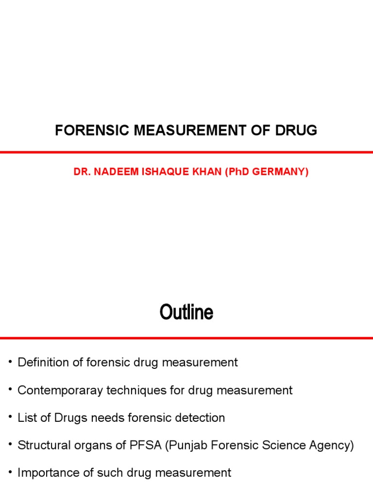 Forensic Drug Measurement Techniques | PDF | Forensic Science ...