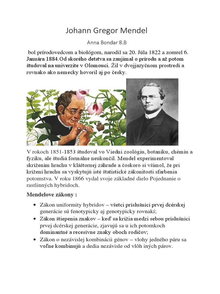 Gregor Mendel | PDF