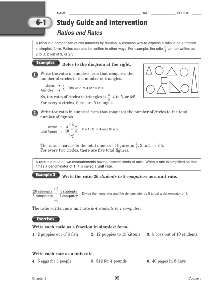 Math Ratios & Rates Guide | PDF | Ratio
